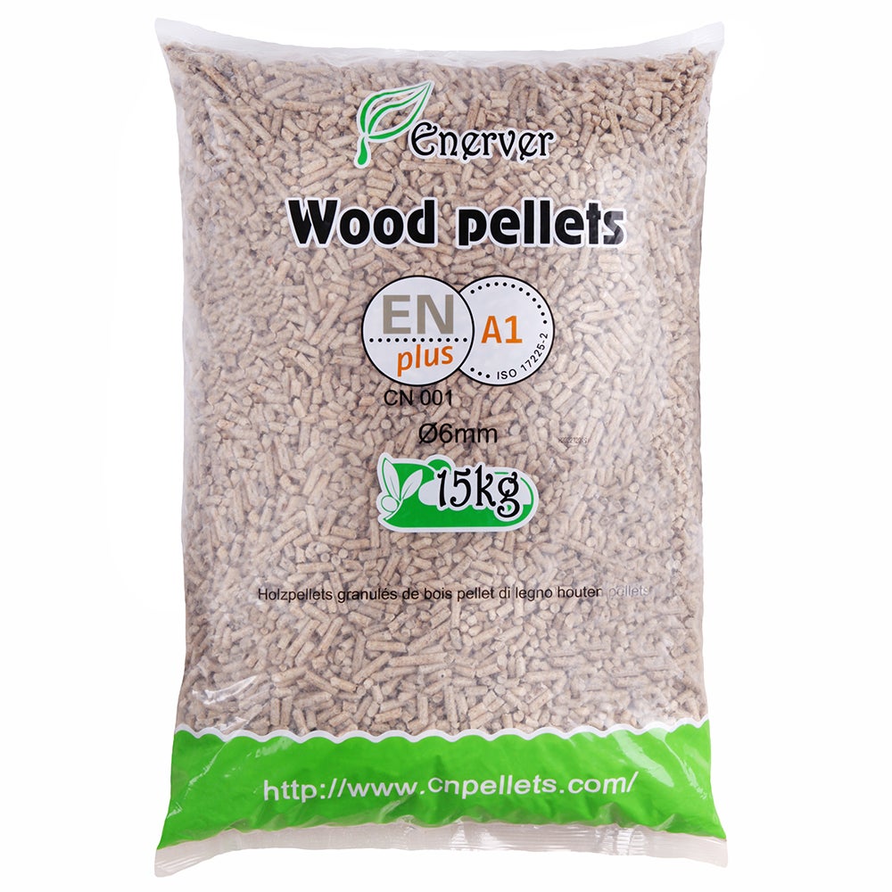 WOOD PELLETS - Granulés de bois sac 15 KG - X60 Sacs - 900KG - ENERVER ...