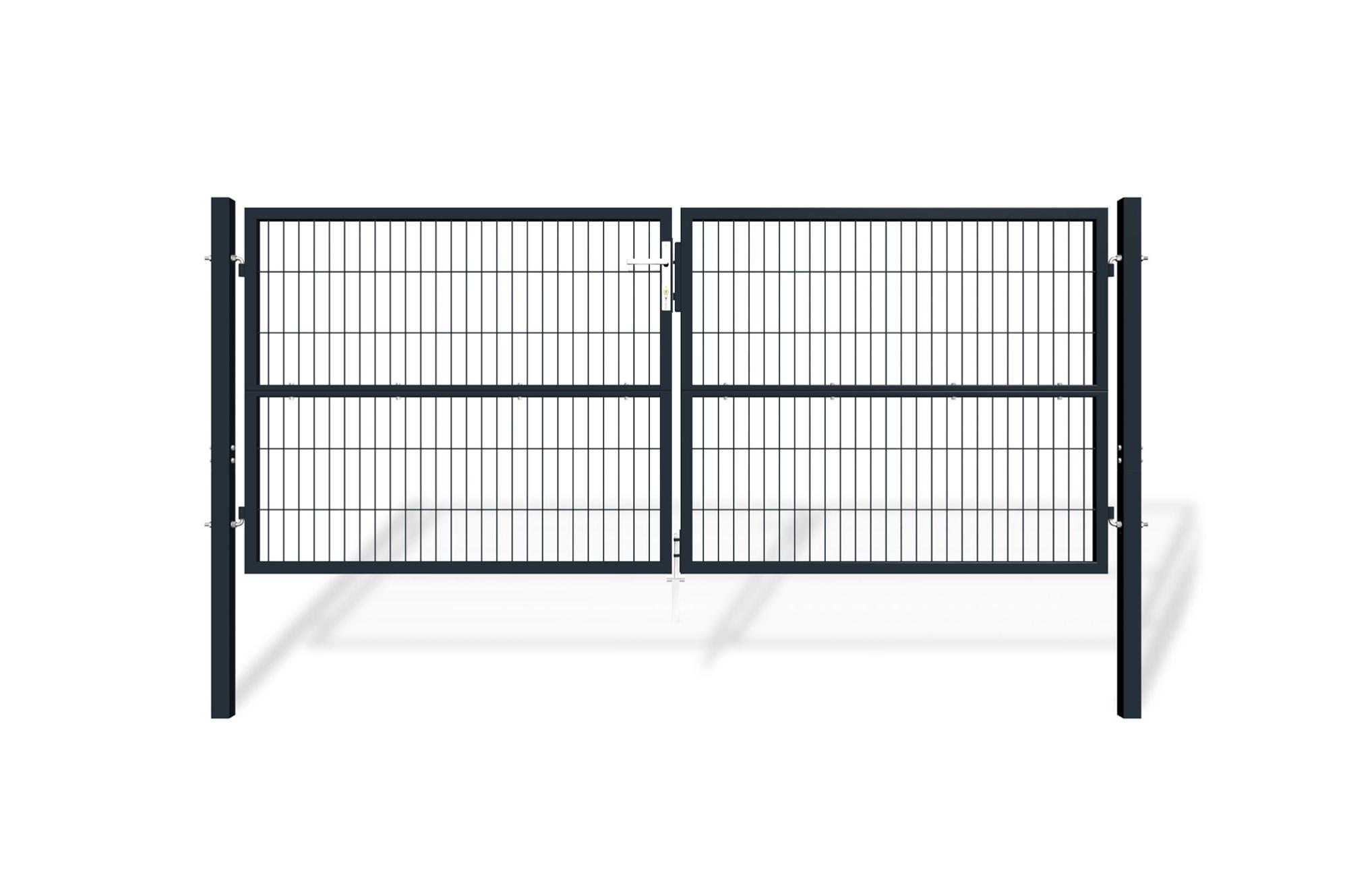 Cancello a battente in rete metallica 3m RAZO 300B120 Grigio | Leroy Merlin