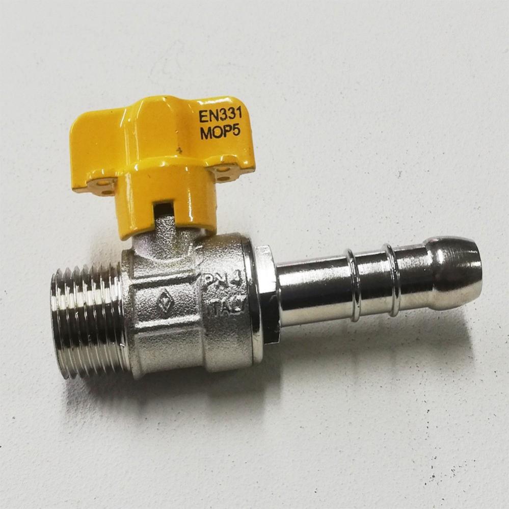 Valvola sfera rubinetto gas portagomma metano diritto da 1/2" | Leroy ...