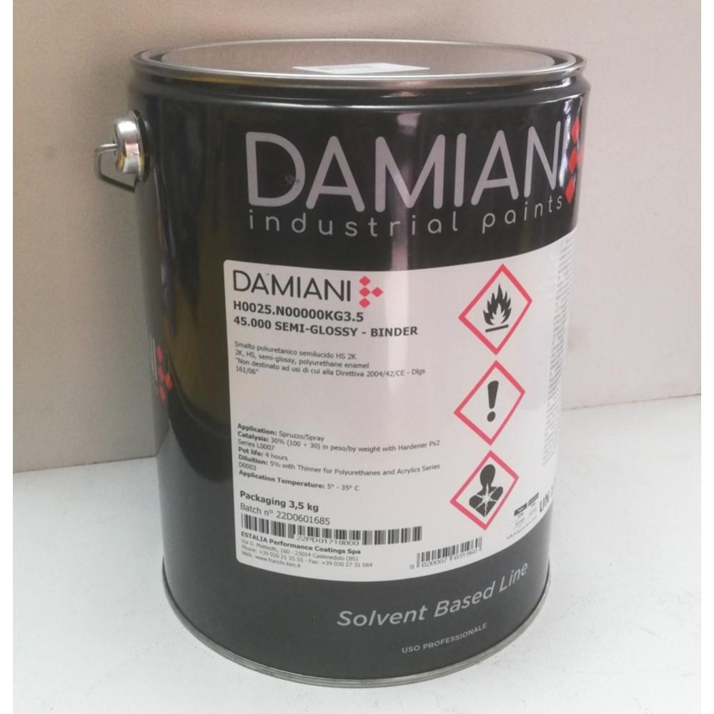Damiani 5kg smalto base poliuretanica semi lucido tutti i ral 4000 ...