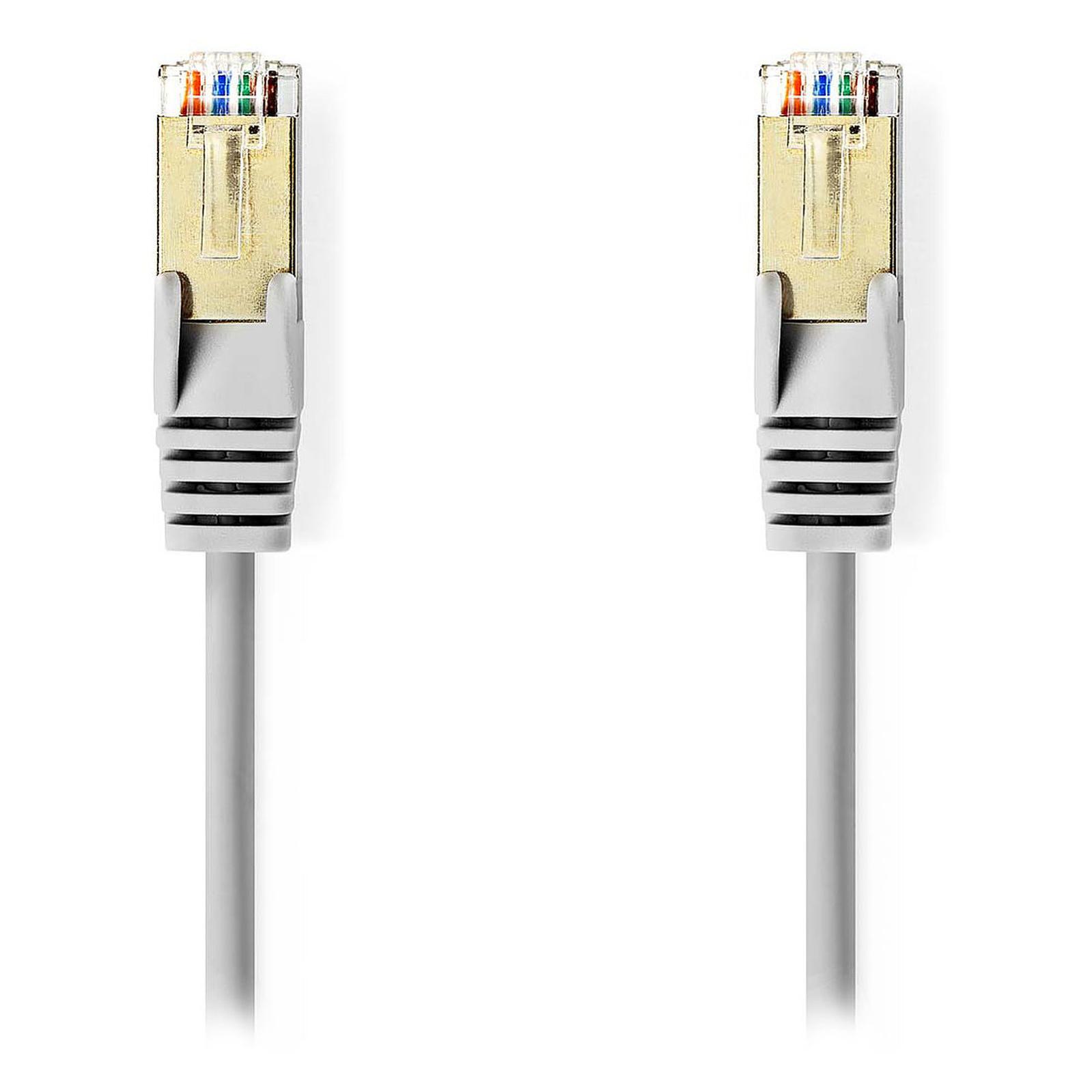 Nedis Câble RJ45 catégorie 5e SF/UTP 7.5 m (Gris) | Leroy Merlin