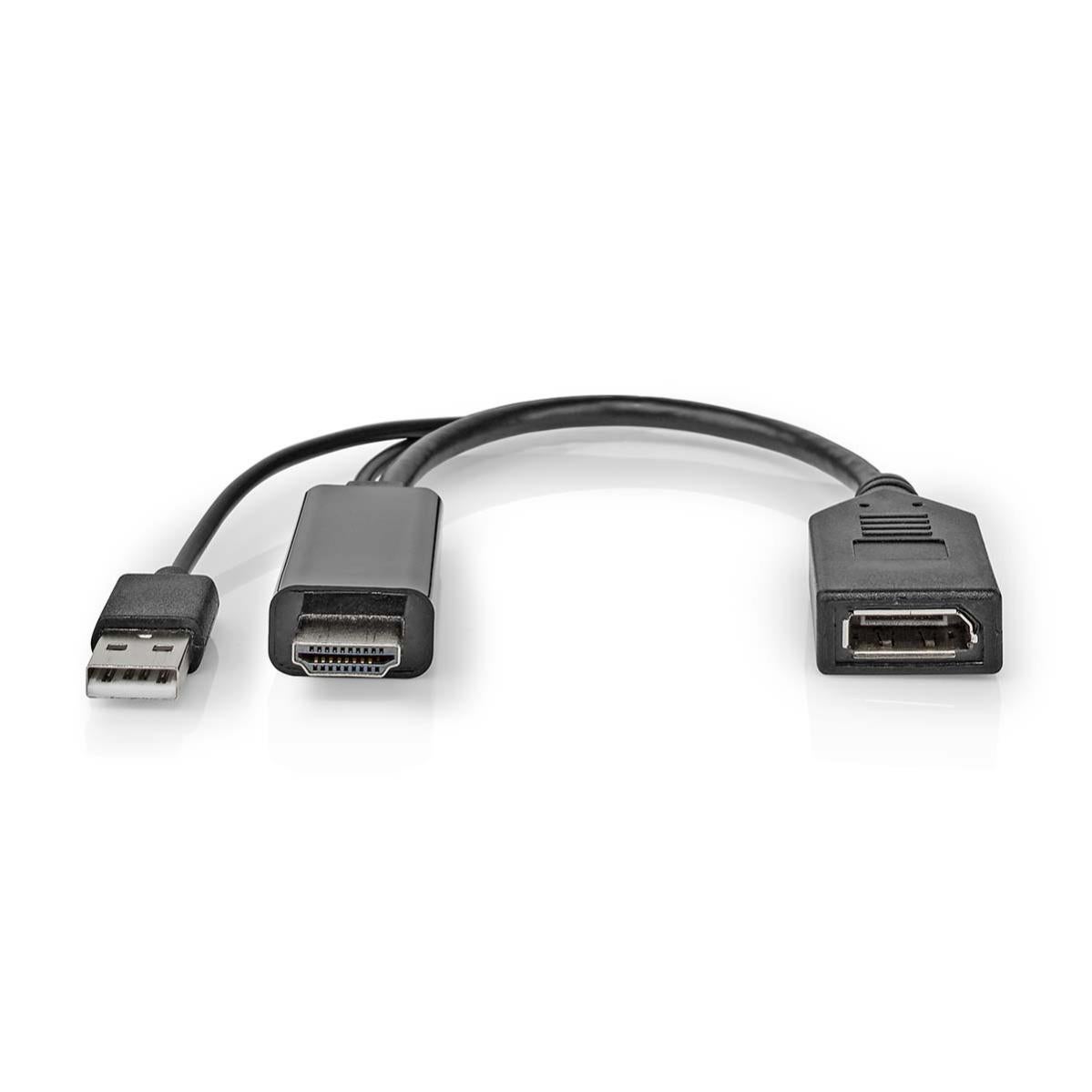 Adaptateur HDMI™ HDMI™ Connecteur DisplayPort Mâle Plaqué nickel Droit ...