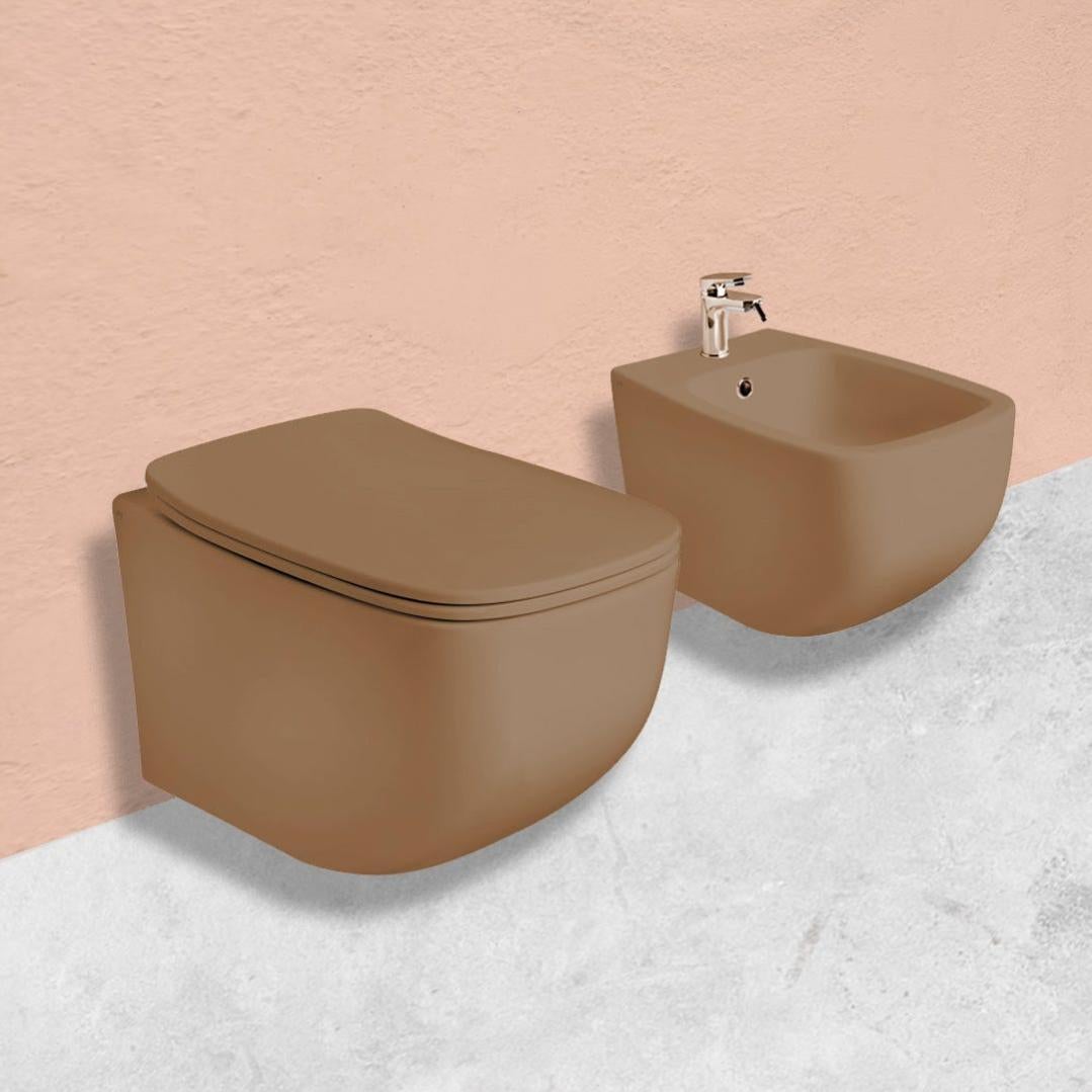 SET SANITARI BAGNO IN CERAMICA SABBIA OPACO | MOZART | Leroy Merlin