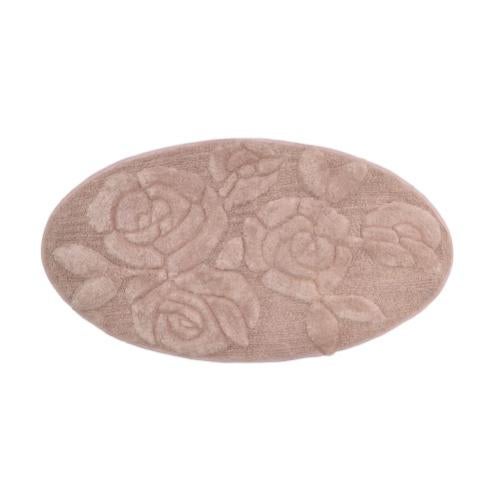 TAPPETO BAGNO OVALE ROSE MALVA 55X100CM | Leroy Merlin