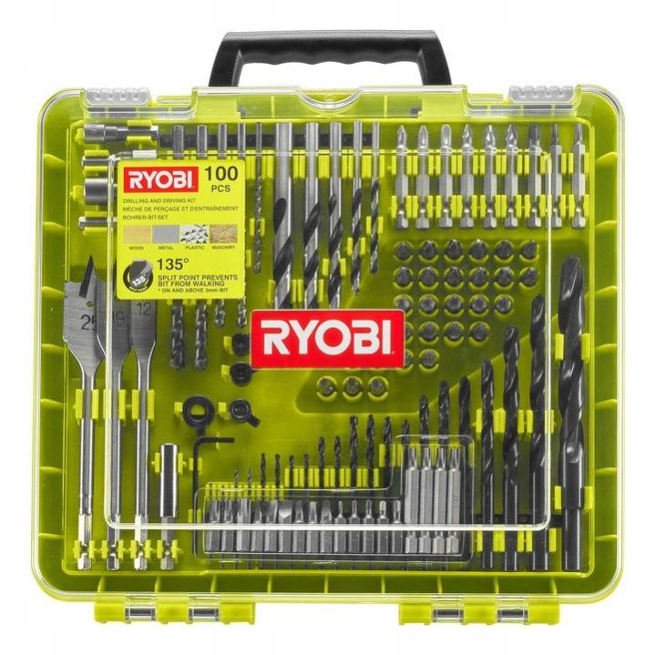 Ryobi Set di accessori per perforazione e avvitatura 100 pezzi RAKDD100 ...