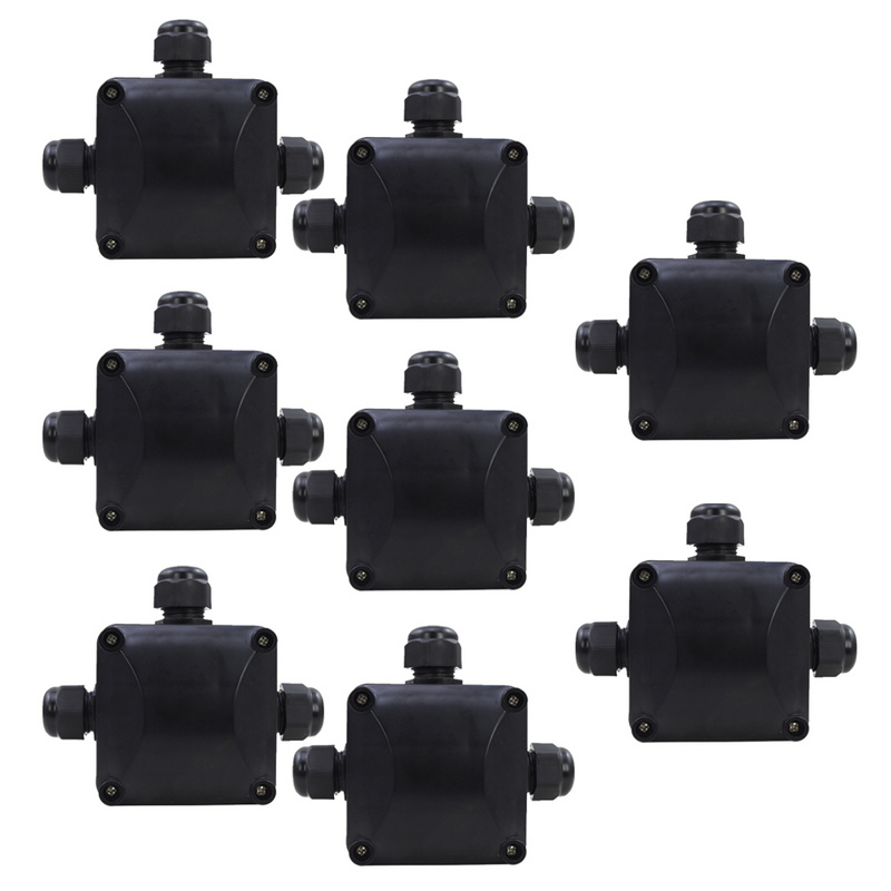 Caja de conexiones a prueba de agua 8 piezas Conector a prueba de agua IP68 Caja de conexiones 3 ...