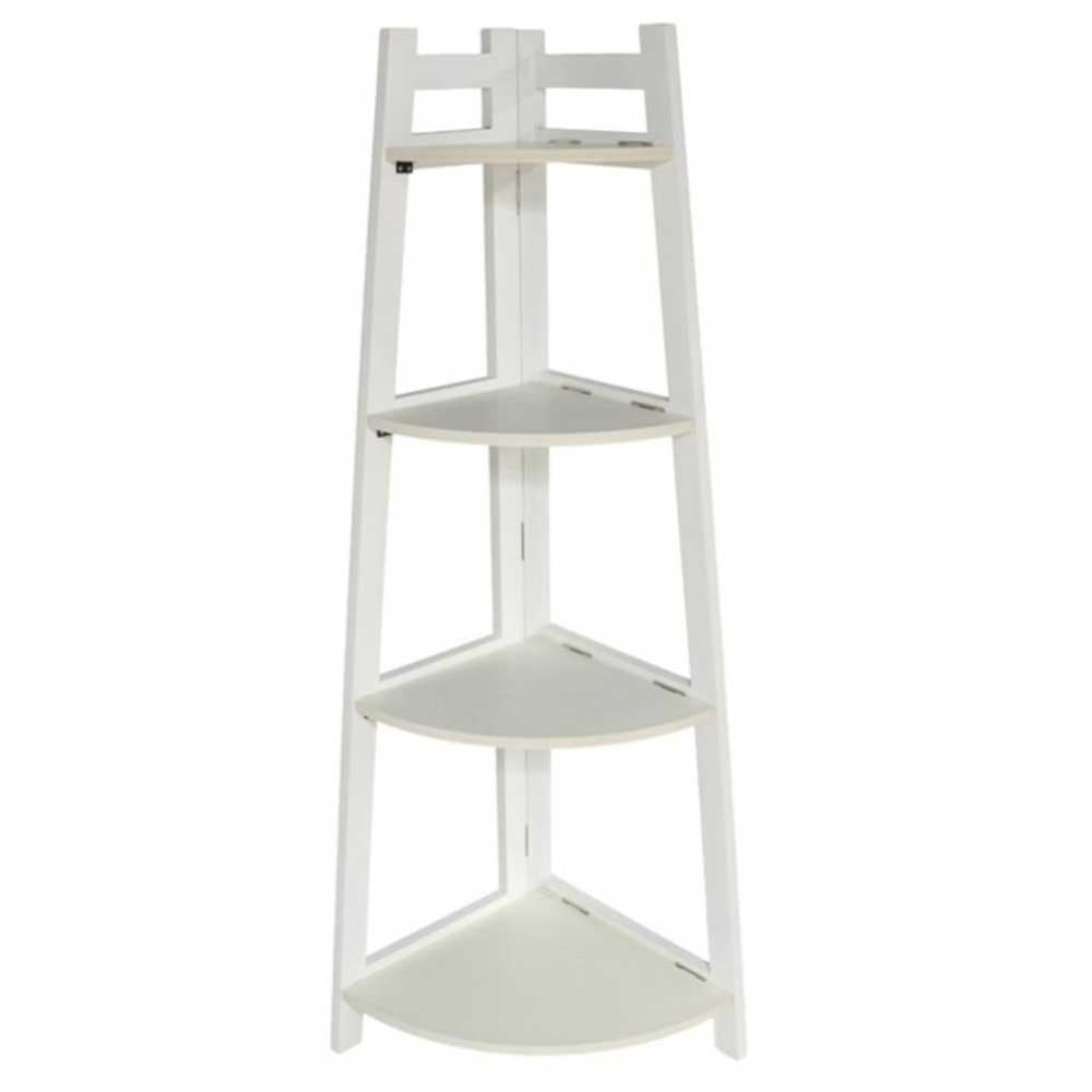 Scaffale Angolare 4 Ripiani Legno Libreria Angolo Multiuso 34x110x34cm ...