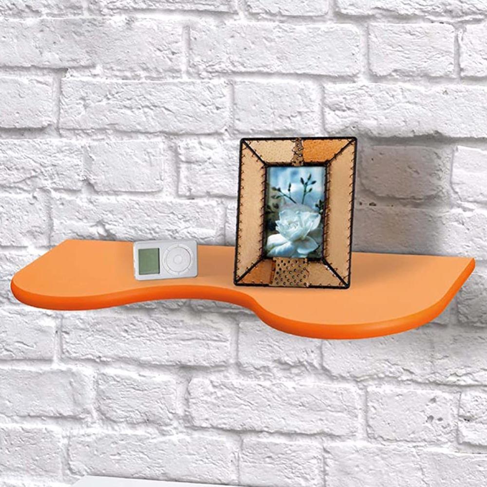 Mensola Parete a Onda Scaffale 76x26x2cm Libreria Legno MDF Design ...