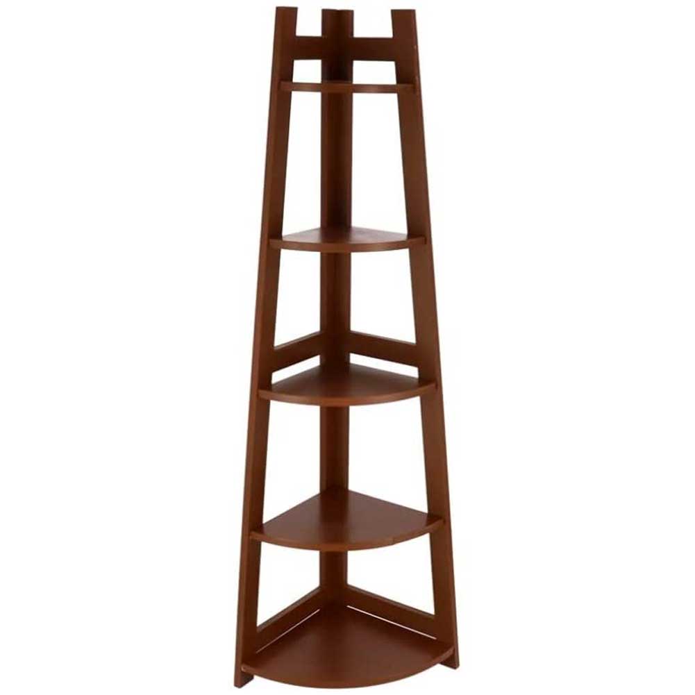 Scaffale Angolare 5 Ripiani Legno Libreria Angolo Multiuso 30x120x17cm ...