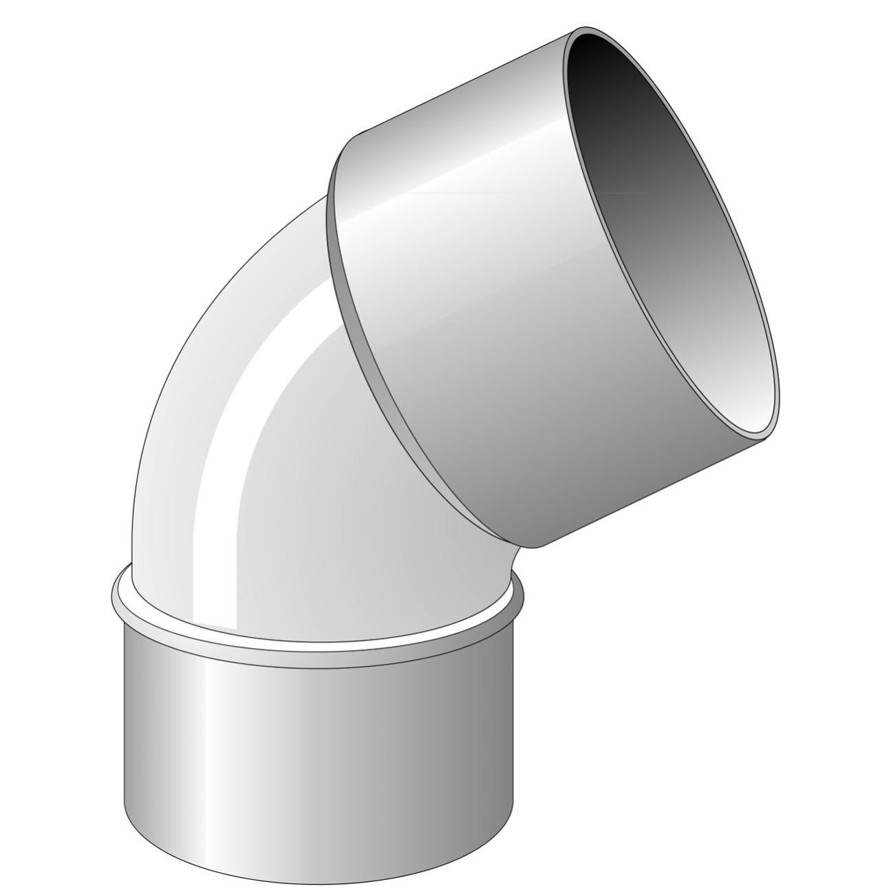 Coude PVC 45° Mâle Femelle Ø160 First Plast | Leroy Merlin