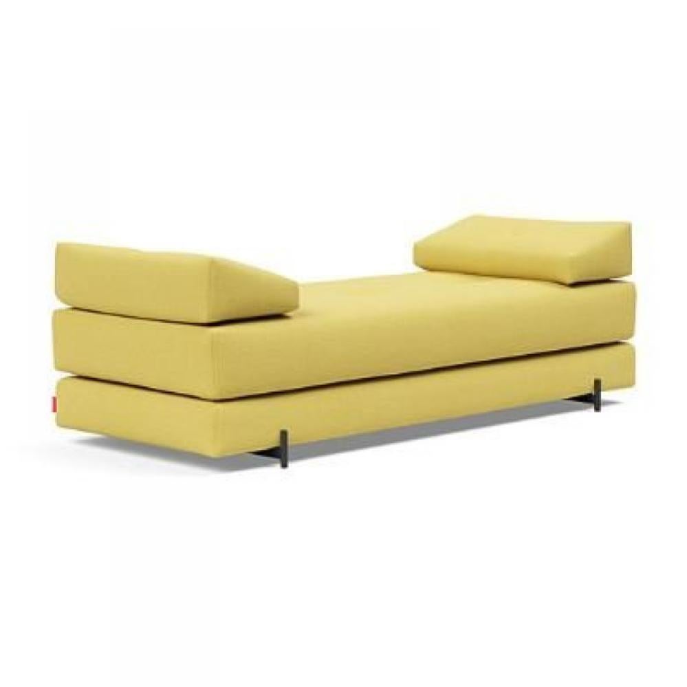 Méridienne design SIGMUND INDU Soft, Mustard Flower convertible lit 160 ...
