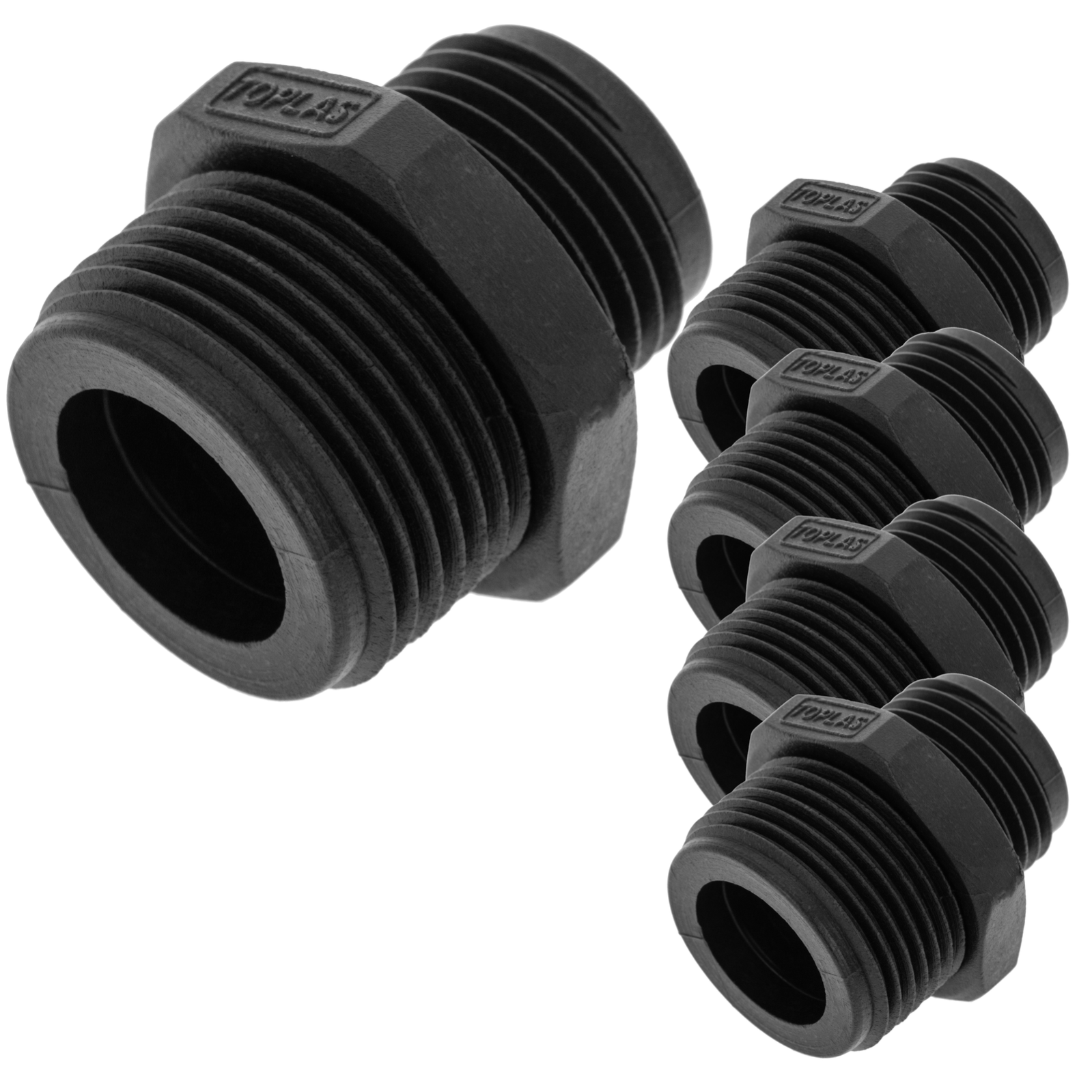Paquet de 5 unités mamelon réducteur en polypropylène 3/4" x 1/2" pour ...