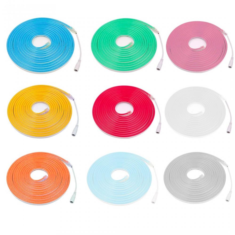 Strip Led Neon Flessibile 5m Striscia con Luci 120 Led per Interni ed ...