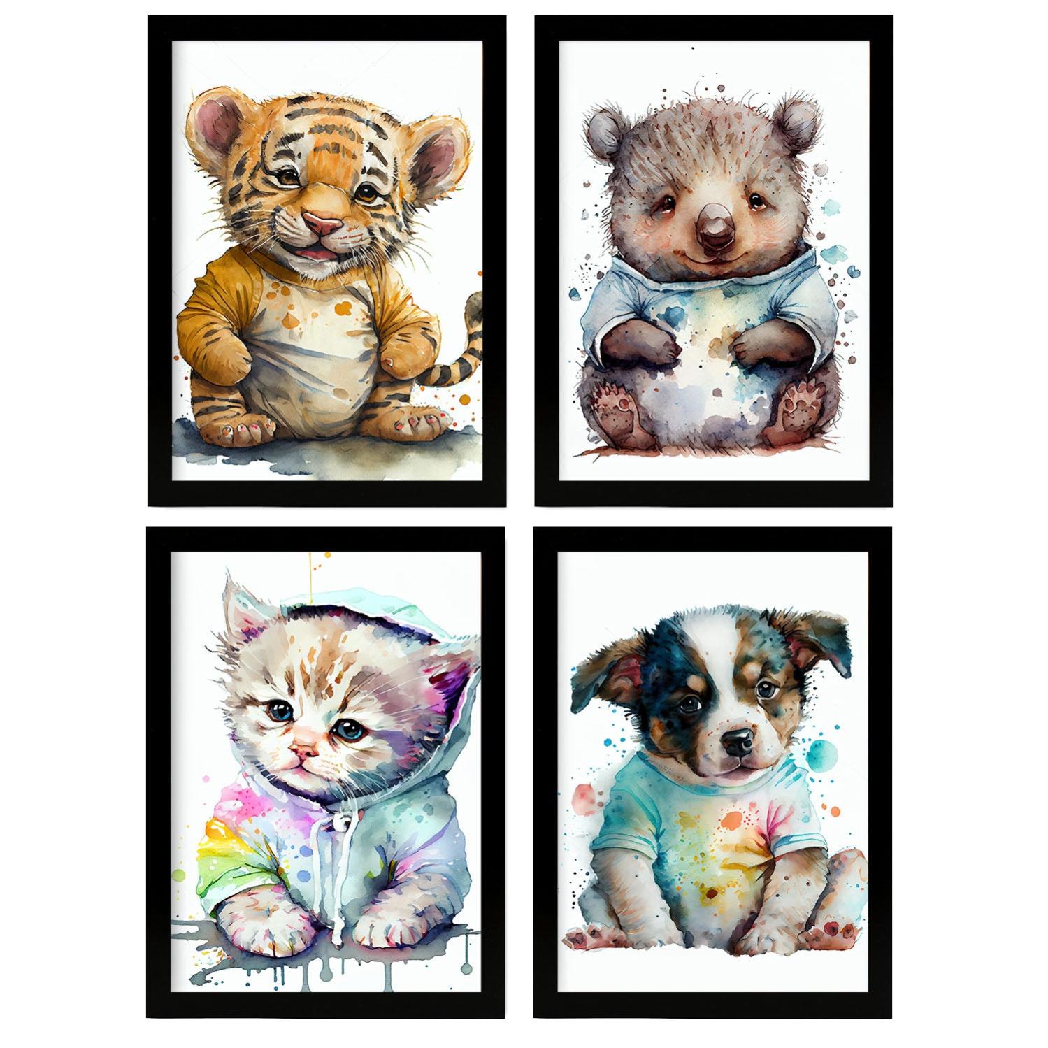 Pupa Des Animaux Wombast Gatito Nacnico Tiger. Impressions D'art Mural ...