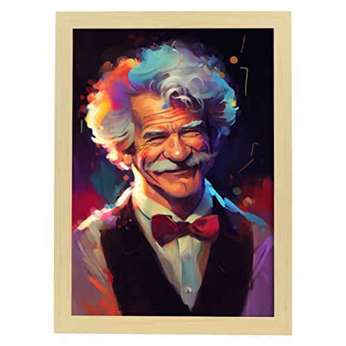 Nacnic Mark Twain Souriant Avec Une Dynamique De Style Pixar | Leroy Merlin