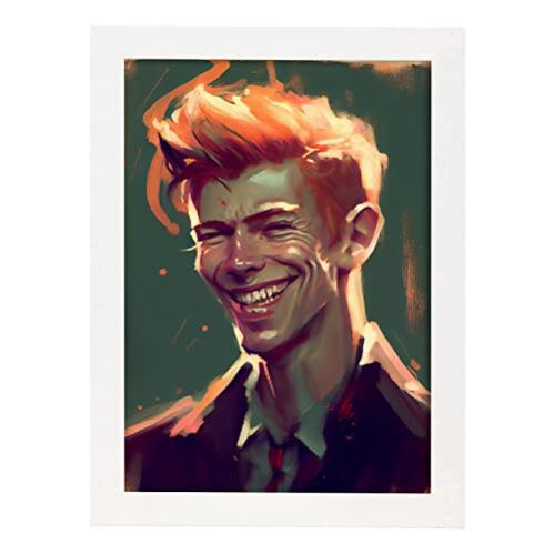 Nacnic David Bowie Sorridendo Alla Figura Dinamica Delle Stampe In ...