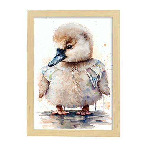 Nacnic Poster Di Cigno In Stile Acquerello Illustrazioni Di Simpatici ...