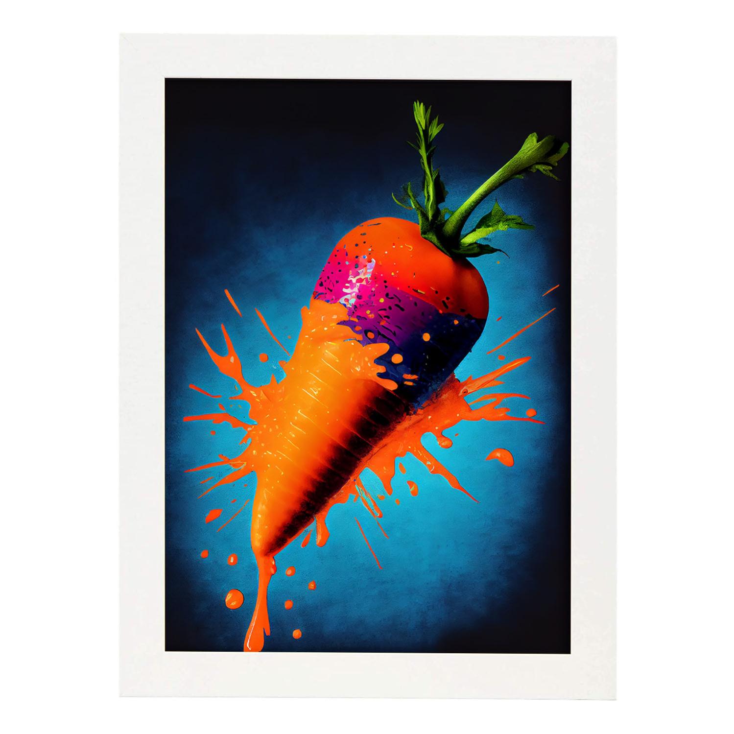 Nacnic Carotte Affiche Colorée De Légumes Et De Fruits Illustration Mur ...