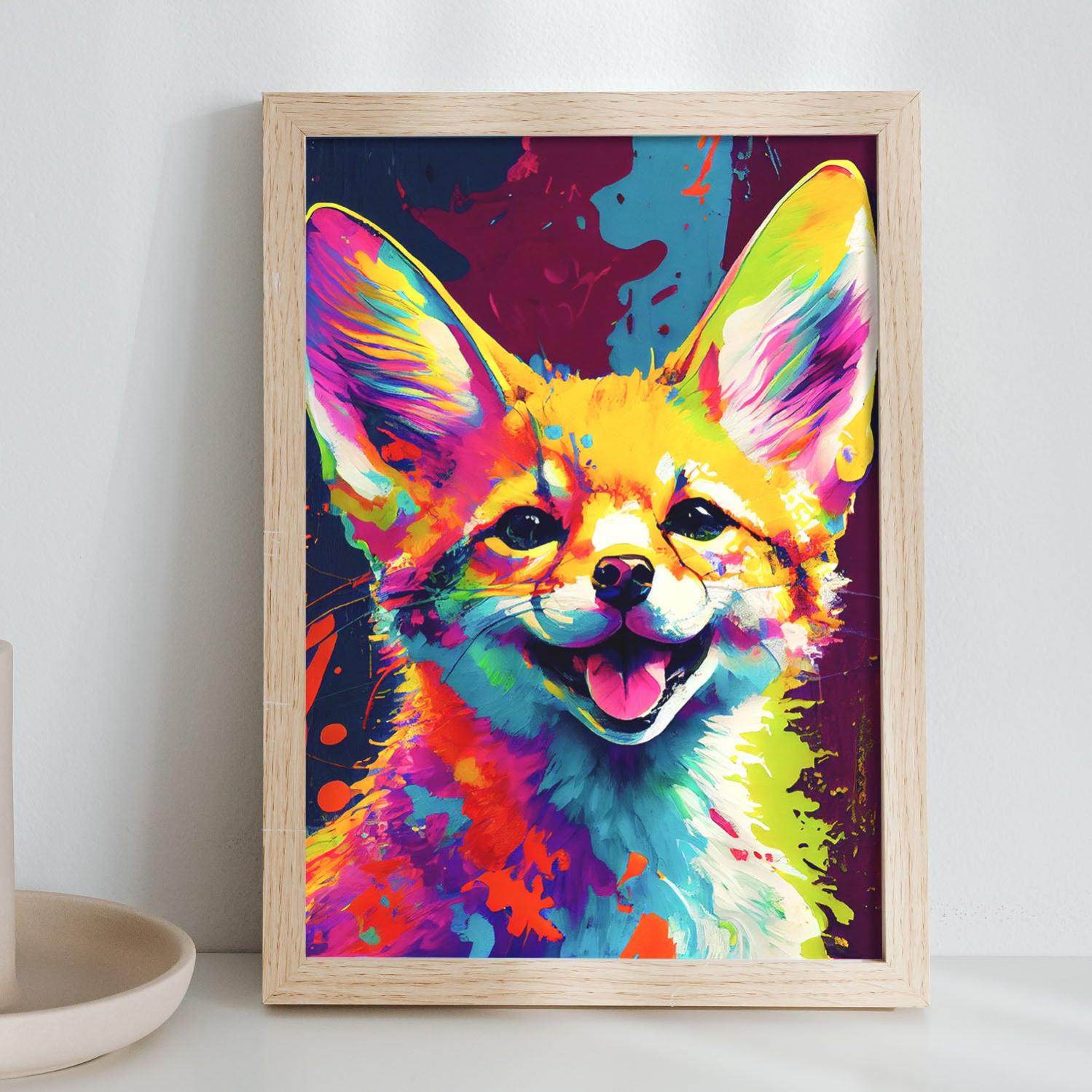 Nacnic Abstract Smenchile Fennec Fox In Lisa Fran Stampe D'arte A ...