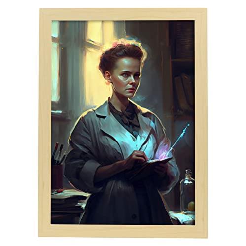 Poster Nacnico Di Marie Curie In Illustrazioni In Stile Ritratto A ...