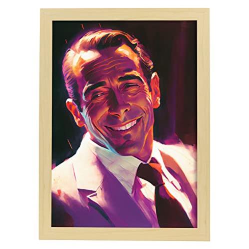 Nacnic Poster Di Humphrey Bogart In Stile Ritratto A Colori Cartoon ...