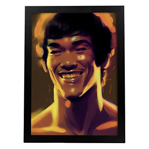 Bruce Lee Nation In Full Color Portrait Style Illustrazioni E Cartoni ...