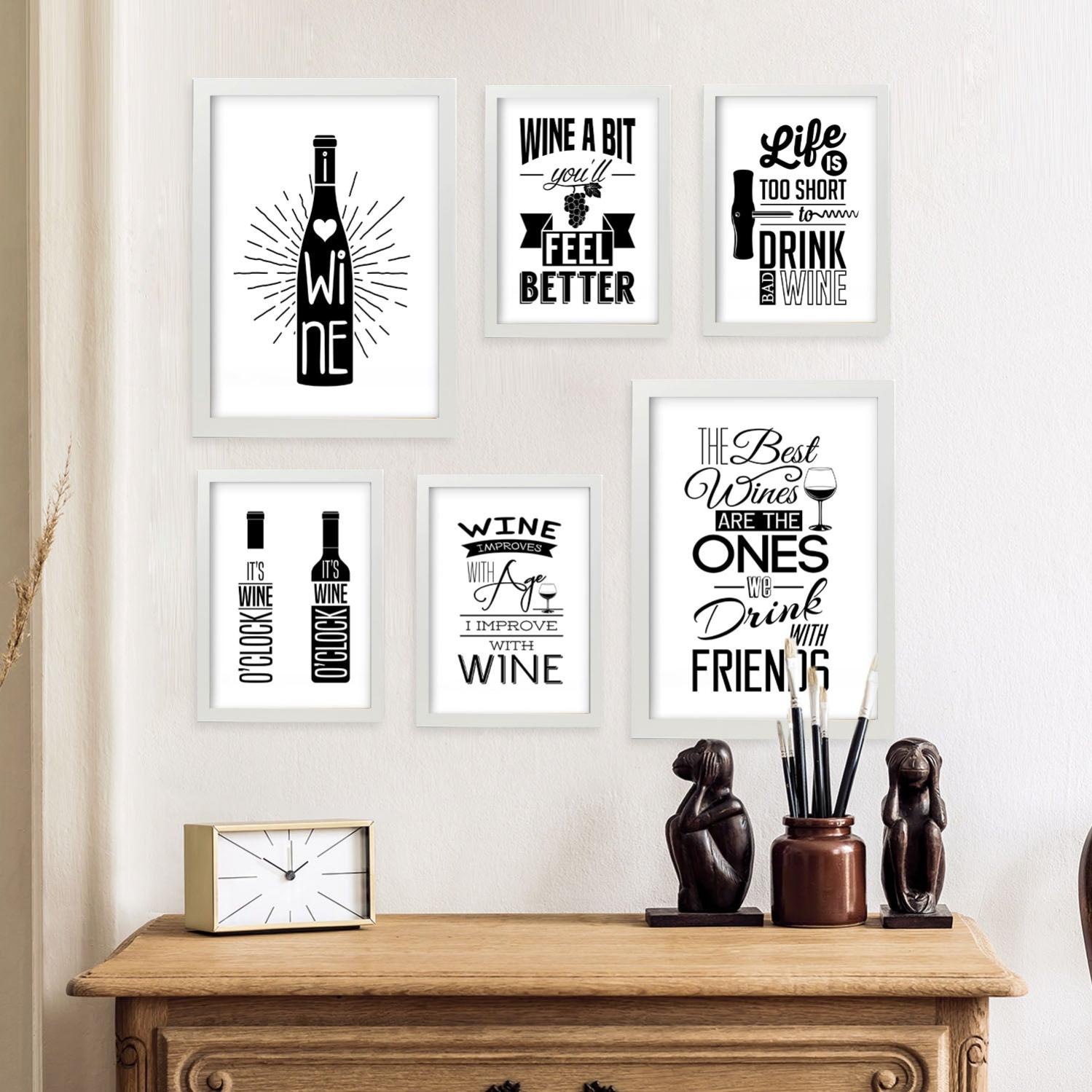 Vin Affiches En Couleur De Boissons Dans Style De Panneau Publicitaire ...