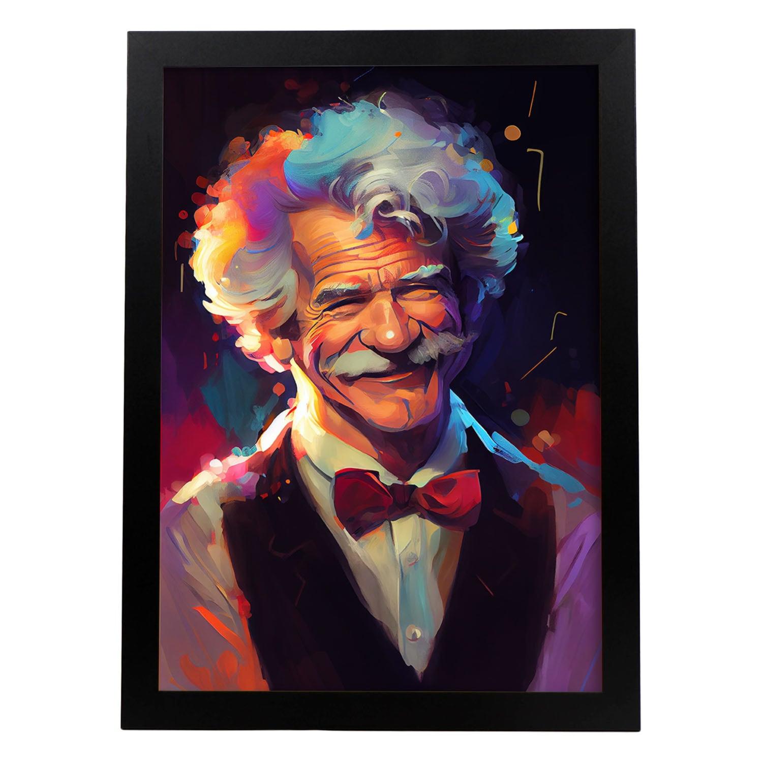 Mark Twain Affiche En Style Portrait En Couleur Illustrations De ...