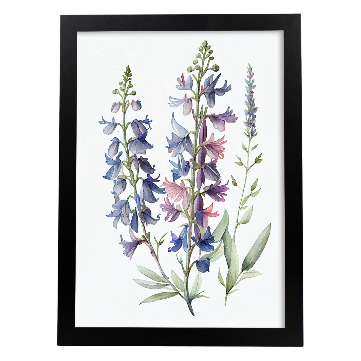 Trépas Affiche Dans Le Style Aquarelle Fleur Plante Botanique ...