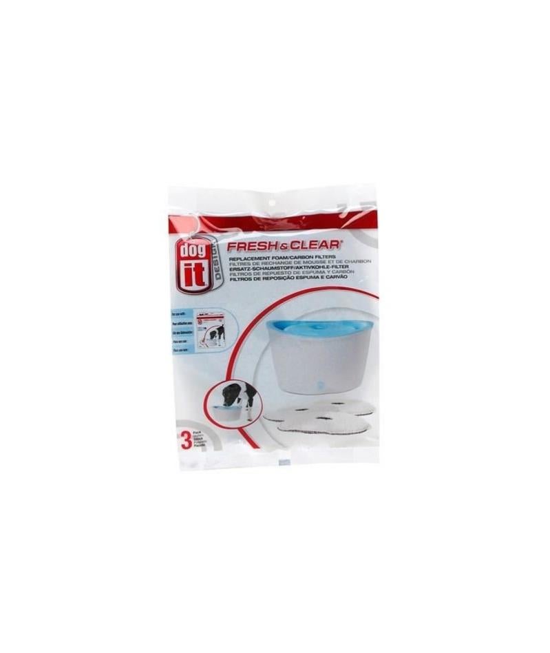 DOG IT Lot de 3 Rercharges de charbon fontaine a eau 6 L - Pour chien ...
