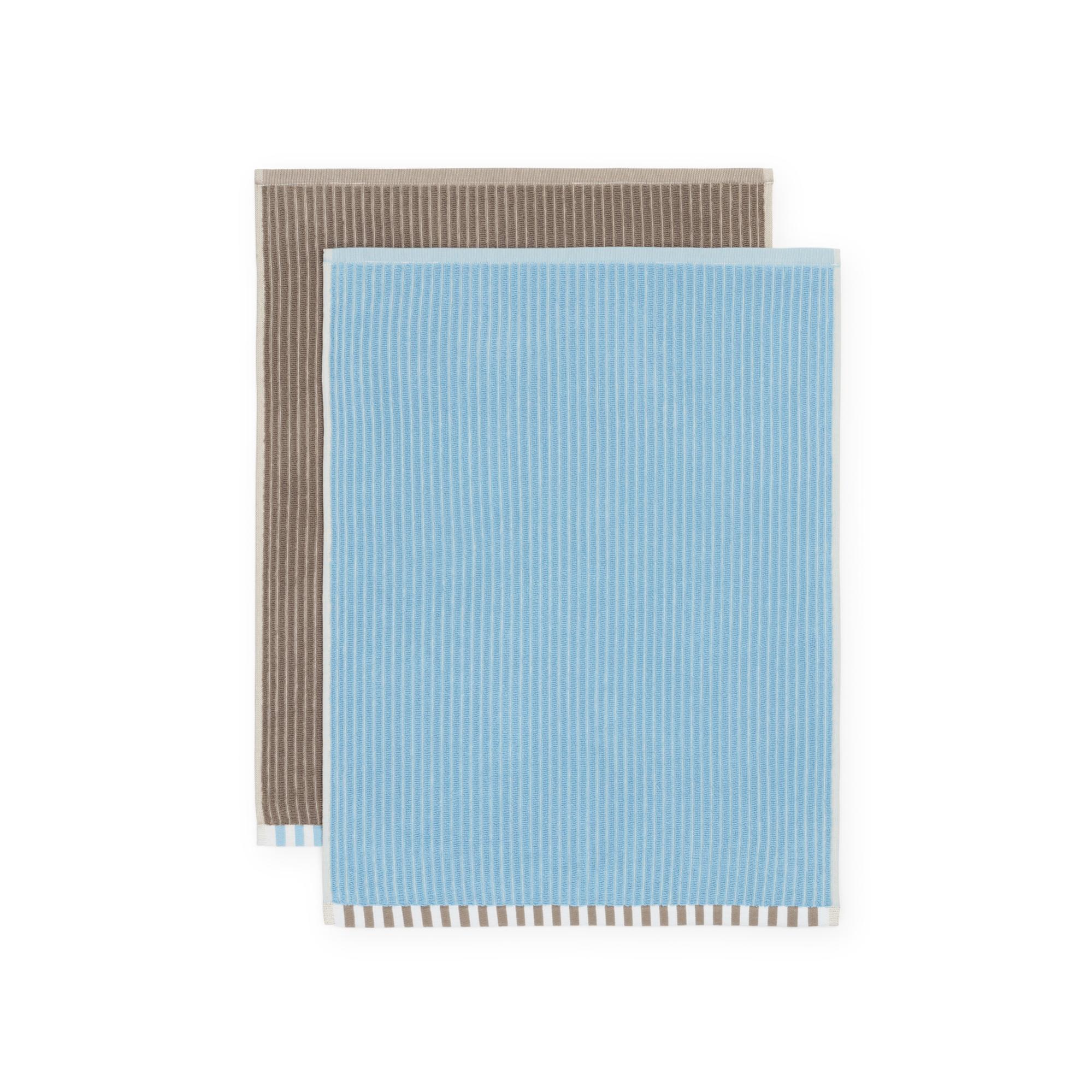 Set 2 trapos rizo algodón gris claro 50x70 | Leroy Merlin