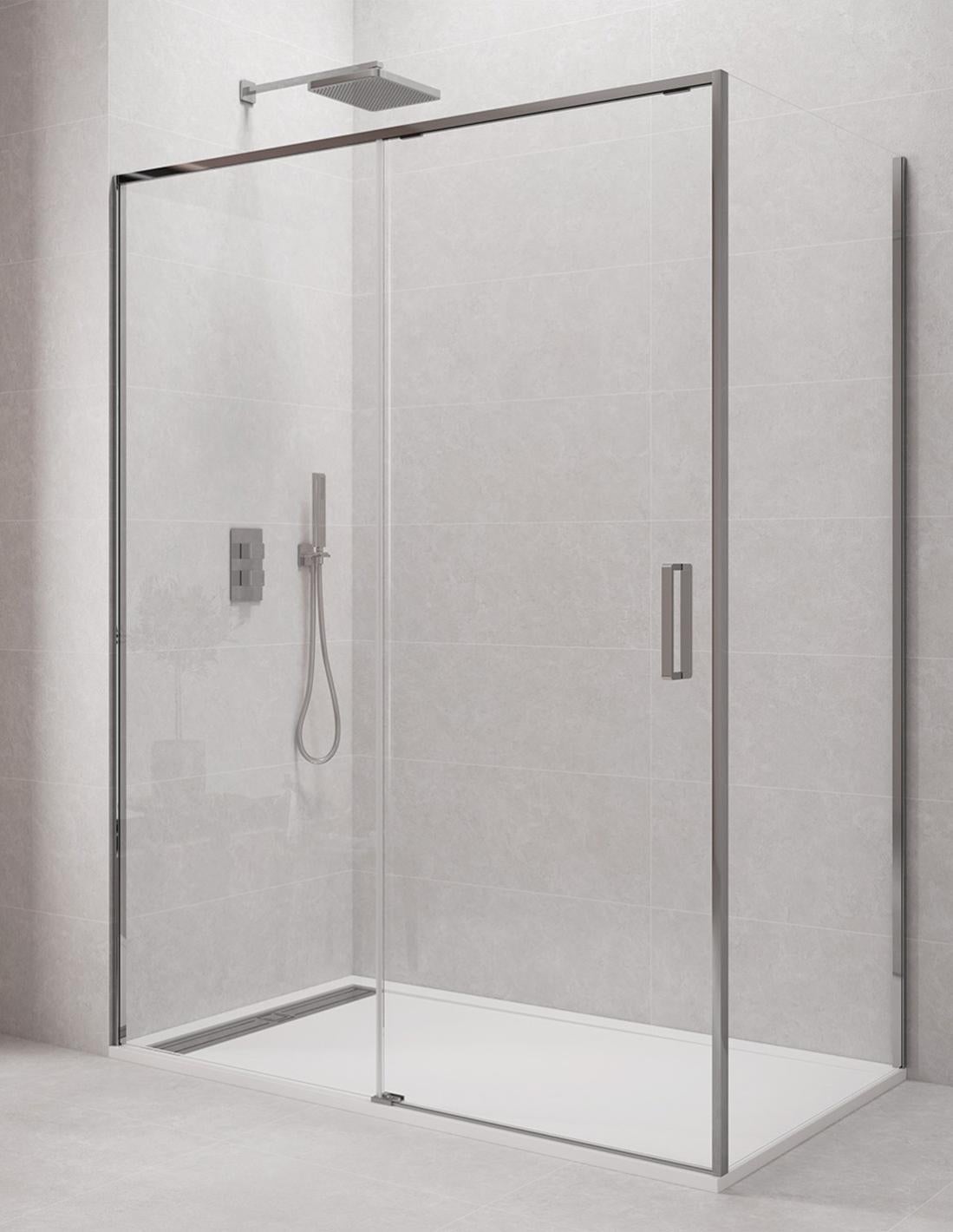Cabina - Box doccia angolare ALLSTONE CETUS 1+1 con lato fisso, senza ...