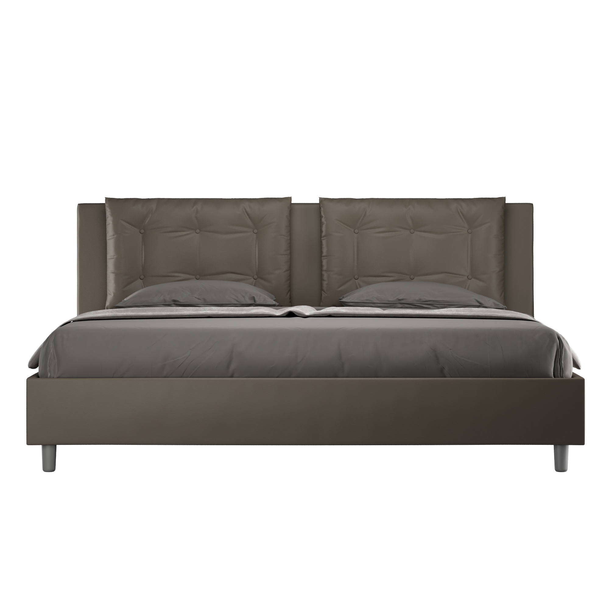 Letto Matrimoniale Large 180x210 cm con Rete Annalisa Cappuccino ...