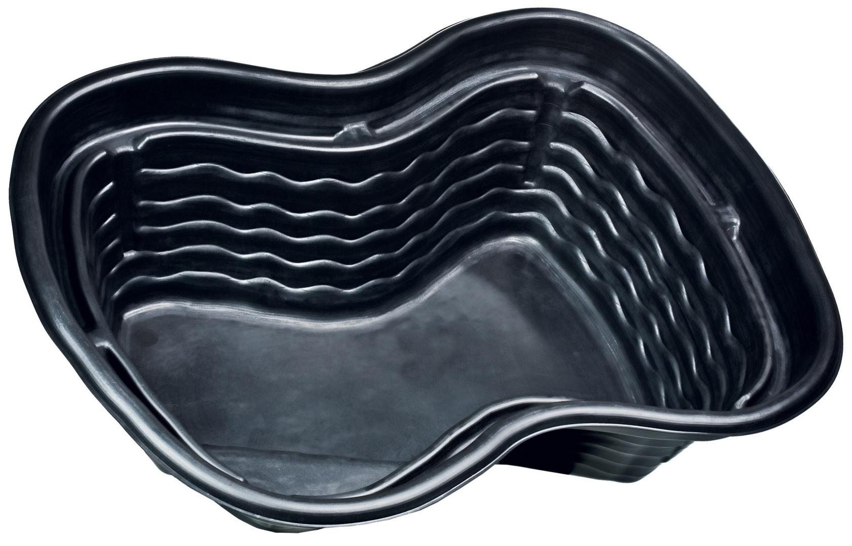 Laghetto Artificiale Termoformato in PE 124x90x58 cm 250 Litri Nero ...