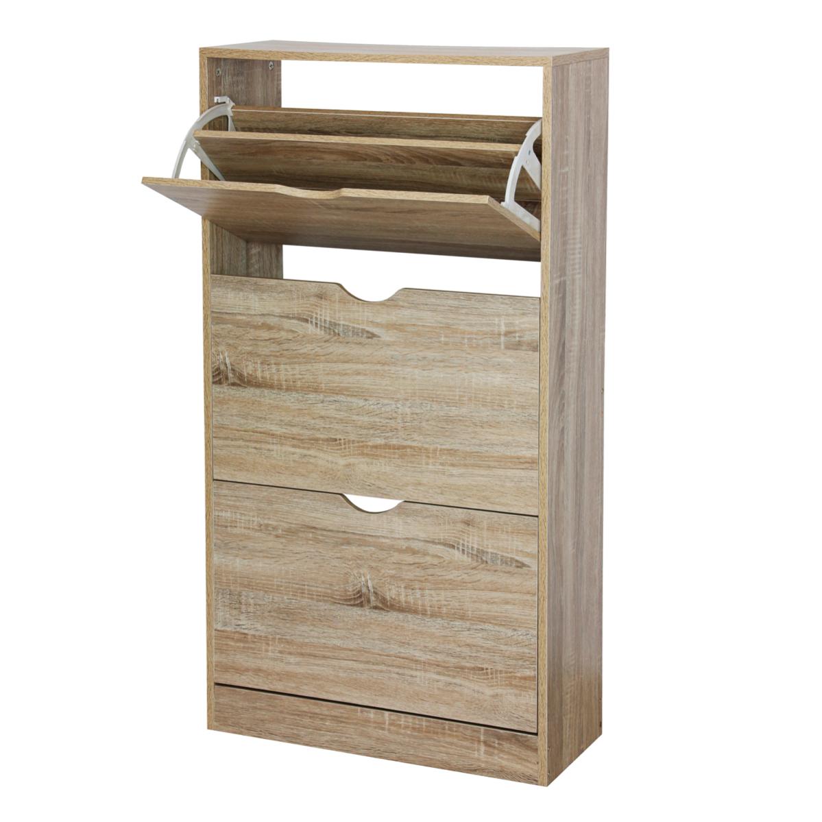 Scarpiera in legno a 3 ante Design moderno 60x24xH 118 cm | Leroy Merlin