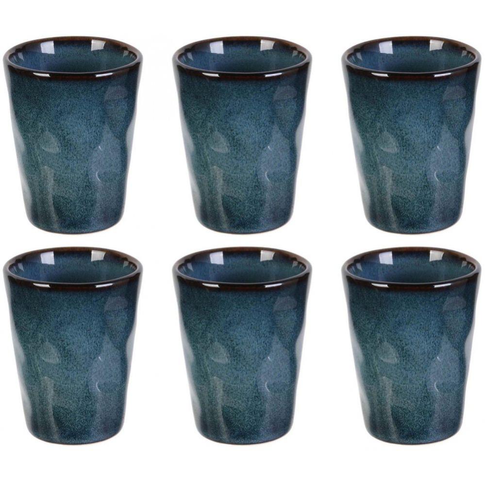 Gobelet expresso en grès bleu Au grès du temps Lot de 6 The Home Deco ...