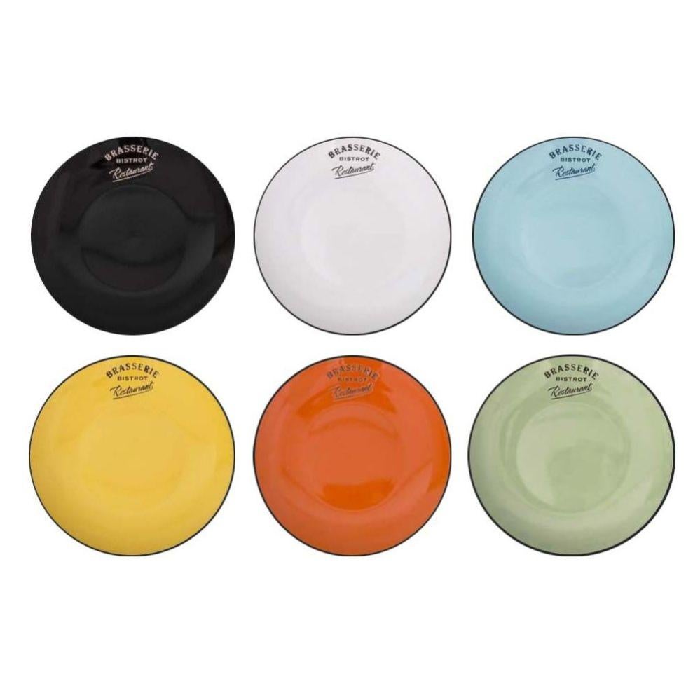 Piatti colorati Brasserie bistrot (Set di 6) Piatti da portata - 27 cm ...