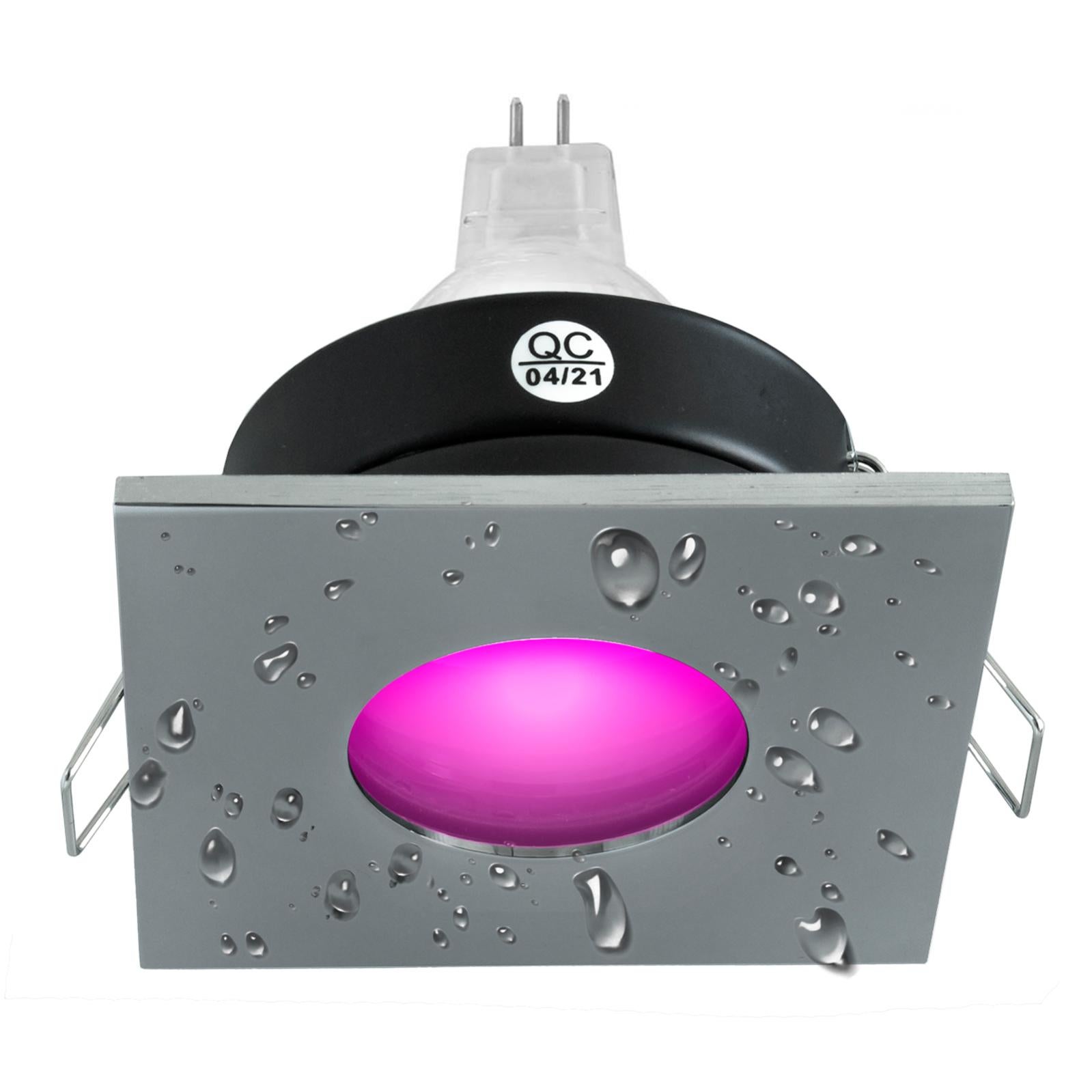 Faretto IP65 doccia sauna ambiente umido bagno quadrato led RGB ...