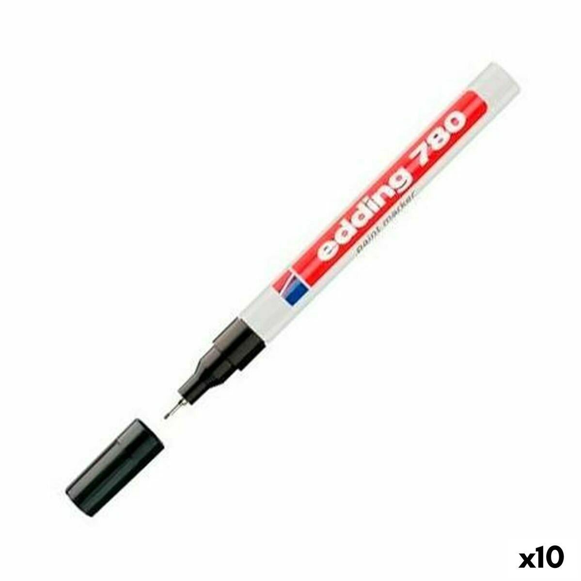 Marcatore permanente Edding 780 Nero 0,8 mm (10 Unità) | Leroy Merlin