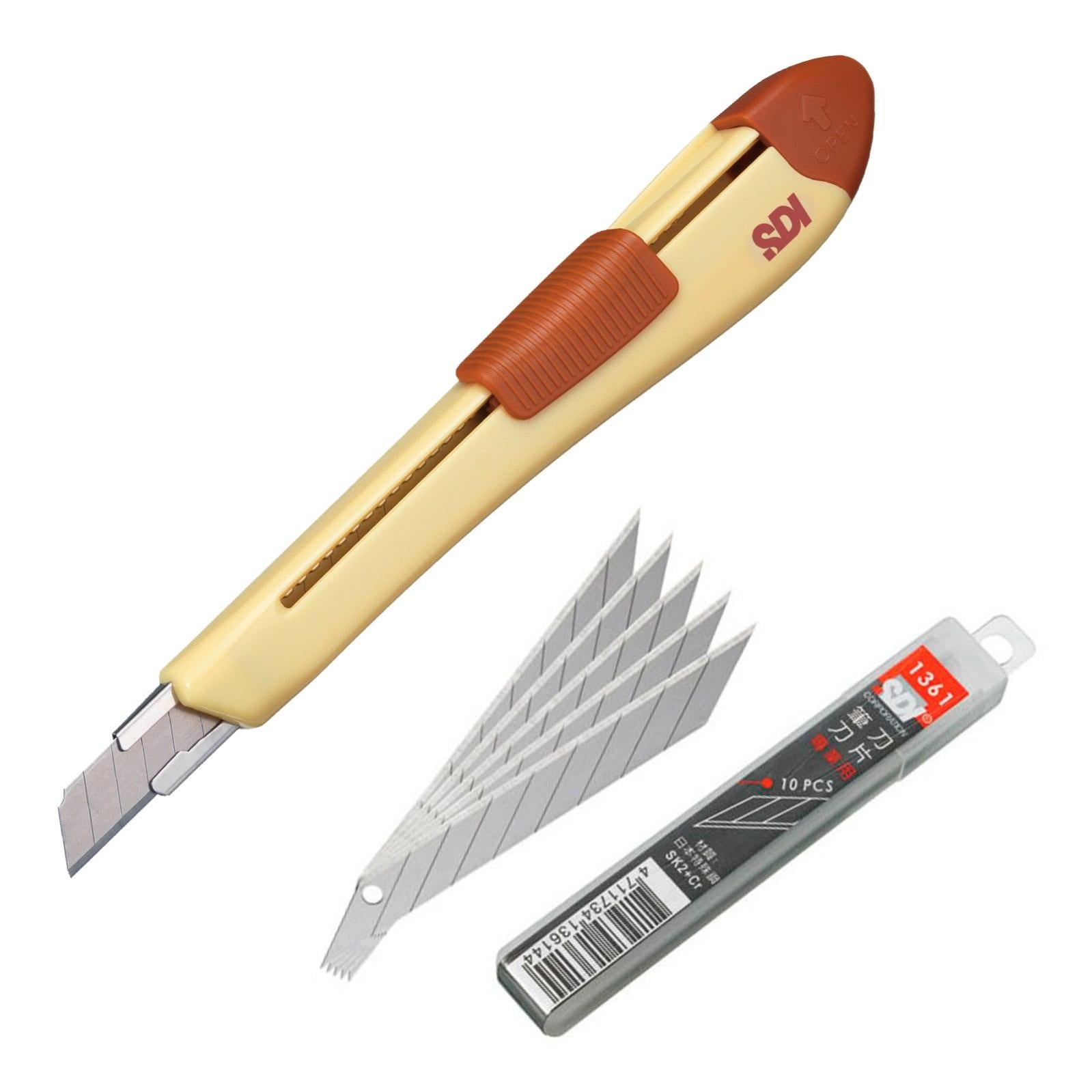 SDI Ergo Ease - Cutter Suave y Ergonómico con 10 Cuchillas de Recambio ...