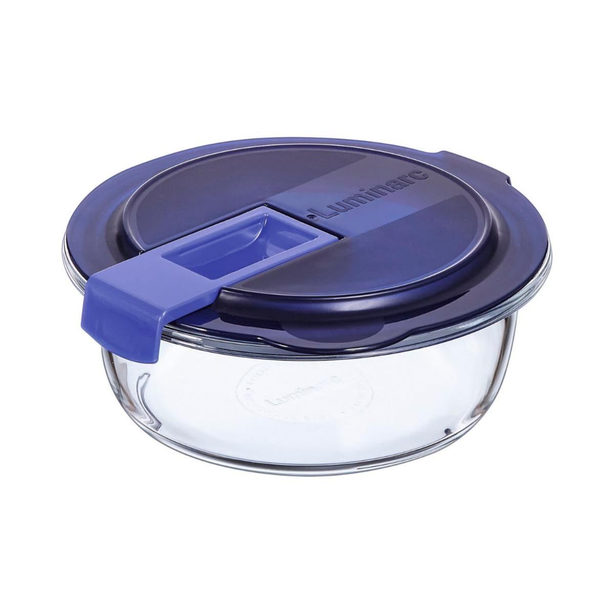 Luminarc Easy Box - Recipiente Redondo 0.67L Vidrio Hermético con ...