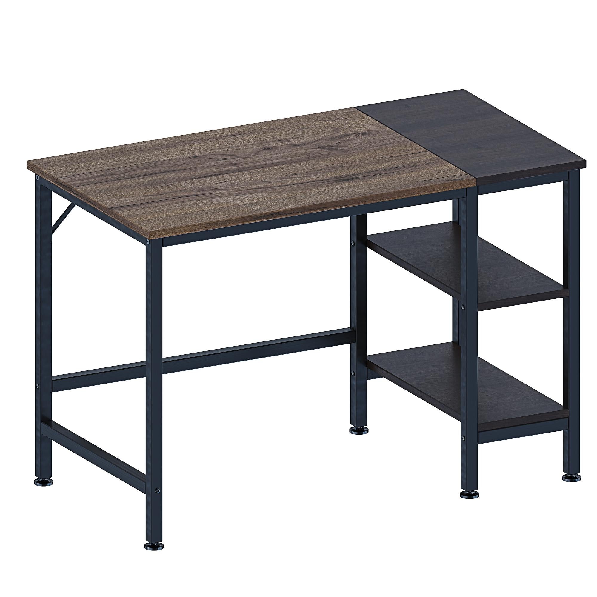 Scrivania Per Computer Tavolo Legno Porta PC Scrittoio Desk Gambe In ...