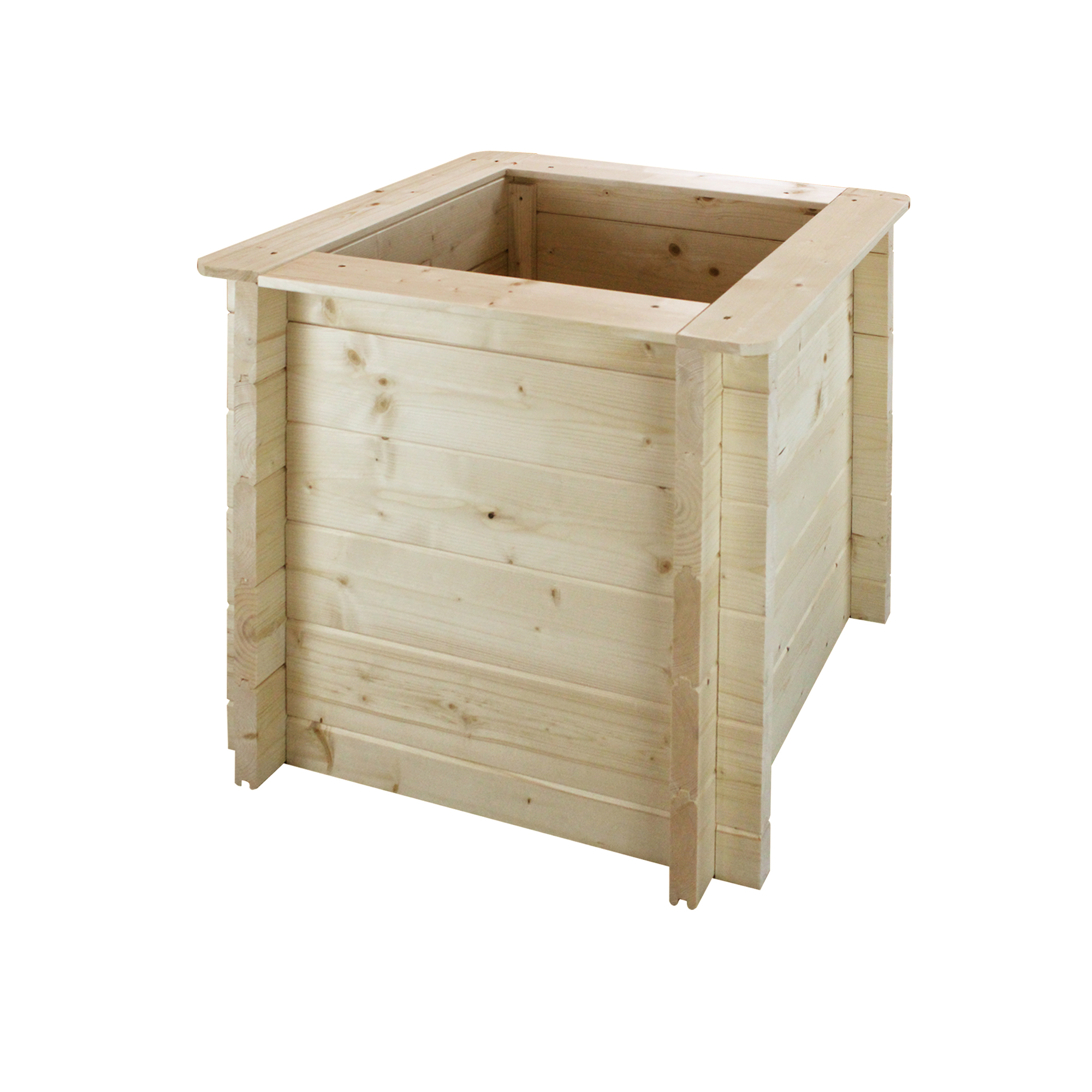 Plate-bande surélevée en bois - 78x38xh57 cm – bois massif pin/épicéa 28 mm - Timbela M612 ...