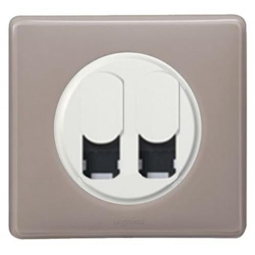 Prise informatique double RJ 45 FTP Cat 6 Céliane Galet Non Legrand ...