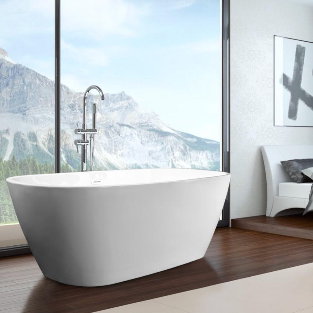 Vasca da Bagno Freestanding Ovale Indipendente Design Moderno Idra ...