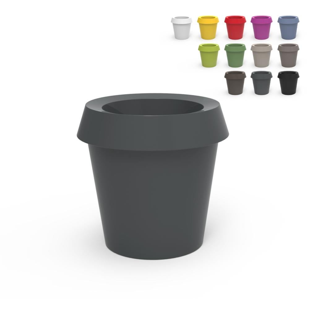 Grand pot de fleurs Big Gio Slide 130cm - Gris foncé | Leroy Merlin