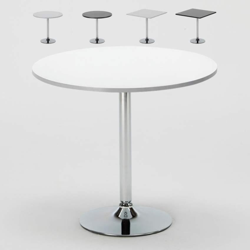 Tavolino bar rotondo quadrato nero bianco 70x70 Bistrot | Leroy Merlin