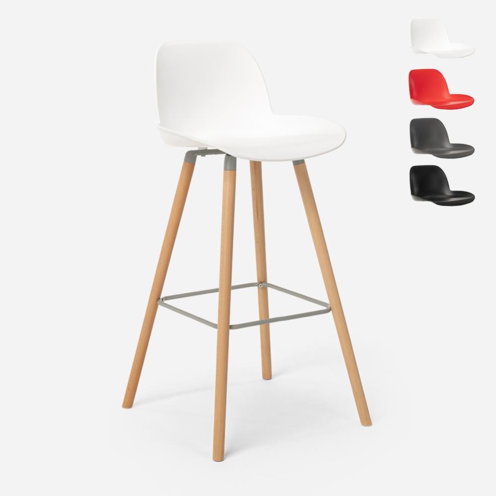 Sgabello moderno alto design scandinavo per bar e cucina Eiffel Burj 75 ...
