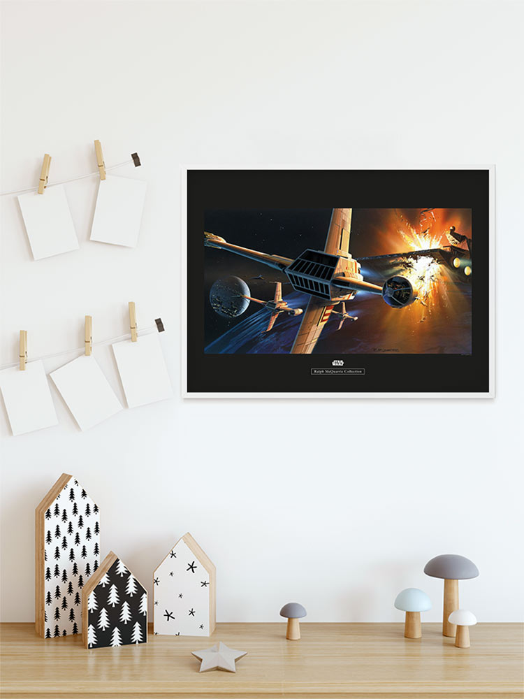 Affiche d'art Komar - Star Wars - Classic RMQ Endor Orbit War - Taille ...