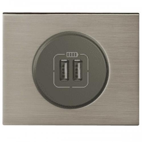 Chargeur USB Céliane Inox Graphite Non Legrand | Leroy Merlin
